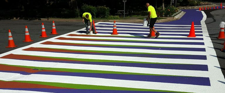 The Third Place » Planning Department’s Painted Purple Pathway: A How ...